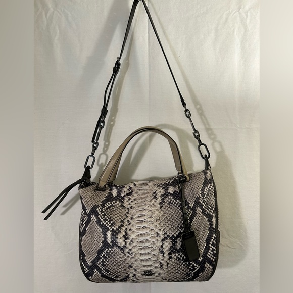 Coach | Bags | Coach Madison Smythe Diamond Python Embossed Leather Crossbody Satchel | Poshmark